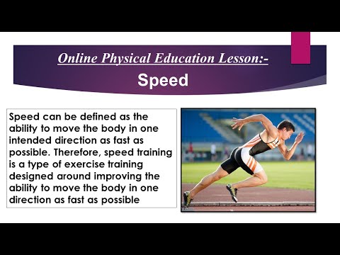 Online Physical Education Lesson:-  SPEED