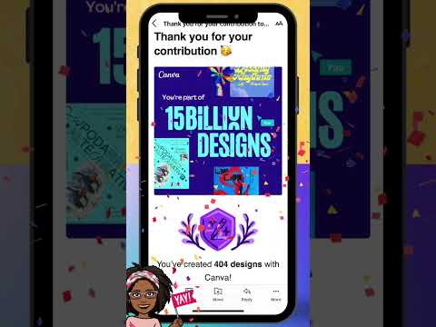 Celebrating 🎉 my contribution of 404 Designs with #Canva! Congrats to Canva for 15 BILLION Designs!