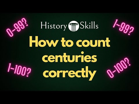 How do you correctly number centuries in history?