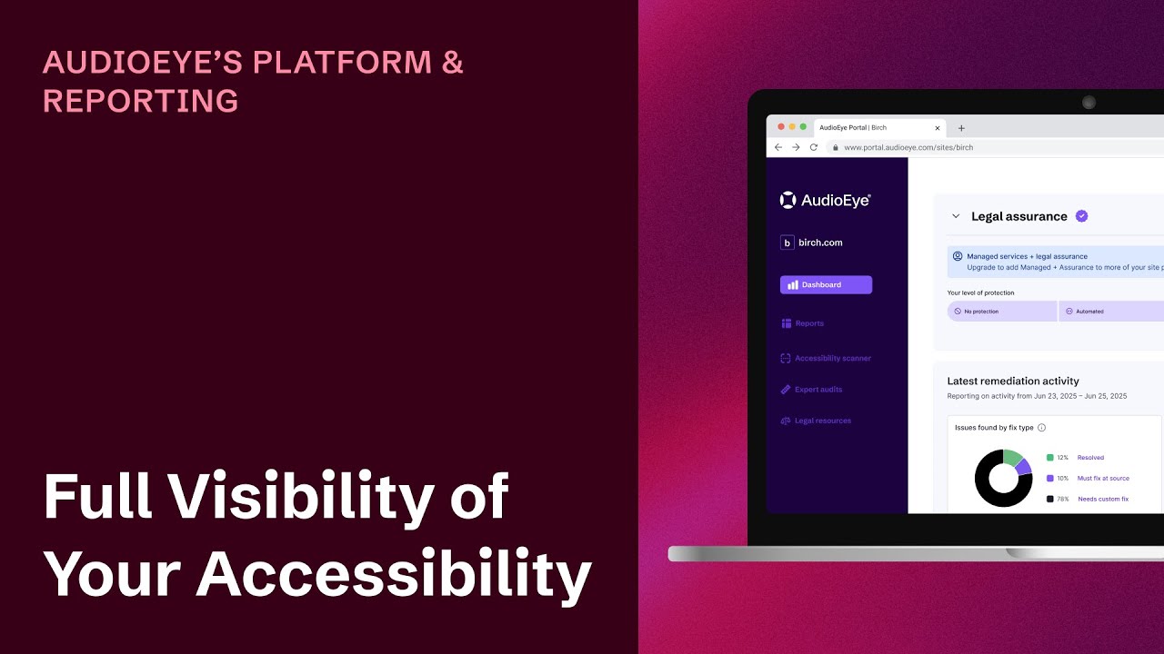 How to Use AudioEye’s Digital Accessibility Platform & Reporting Dashboard