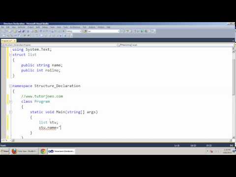 Learn Structure Declaration In C NET Tamil - Mind Luster