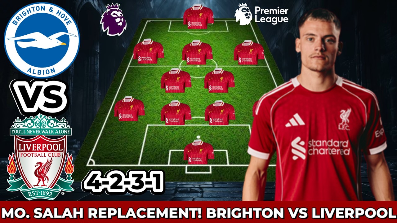 Liverpool FC dévoile sa formation officielle face à Brighton & Hove Albion