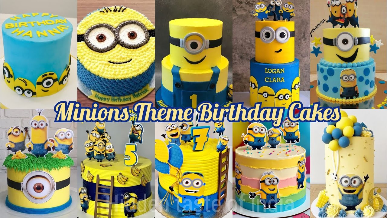 Minions Theme Birthday Cakes Ideas/Despicable Me Cake Designs/Baby Boy & Girl Birthday Cake Designs