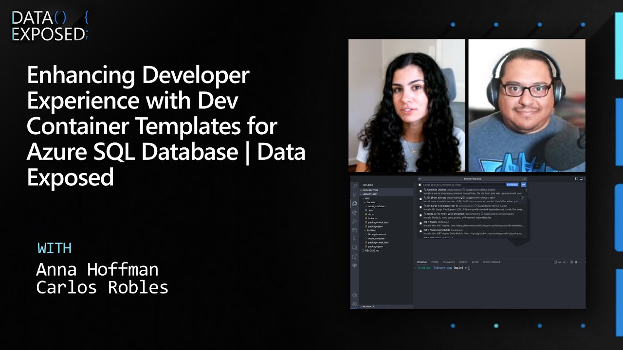 Enhancing Developer Experience with Dev Container Templates for Azure SQL Database | Data Exposed