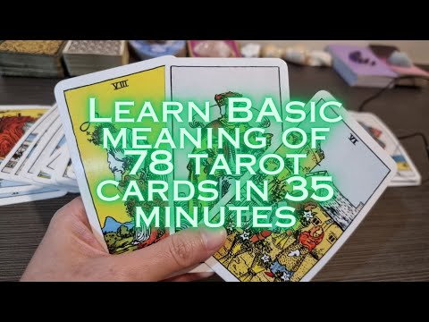 LEARN BASIC MEANING OF ALL 78 TAROT CARDS IN 35 MINUTES! #riderwaitecards