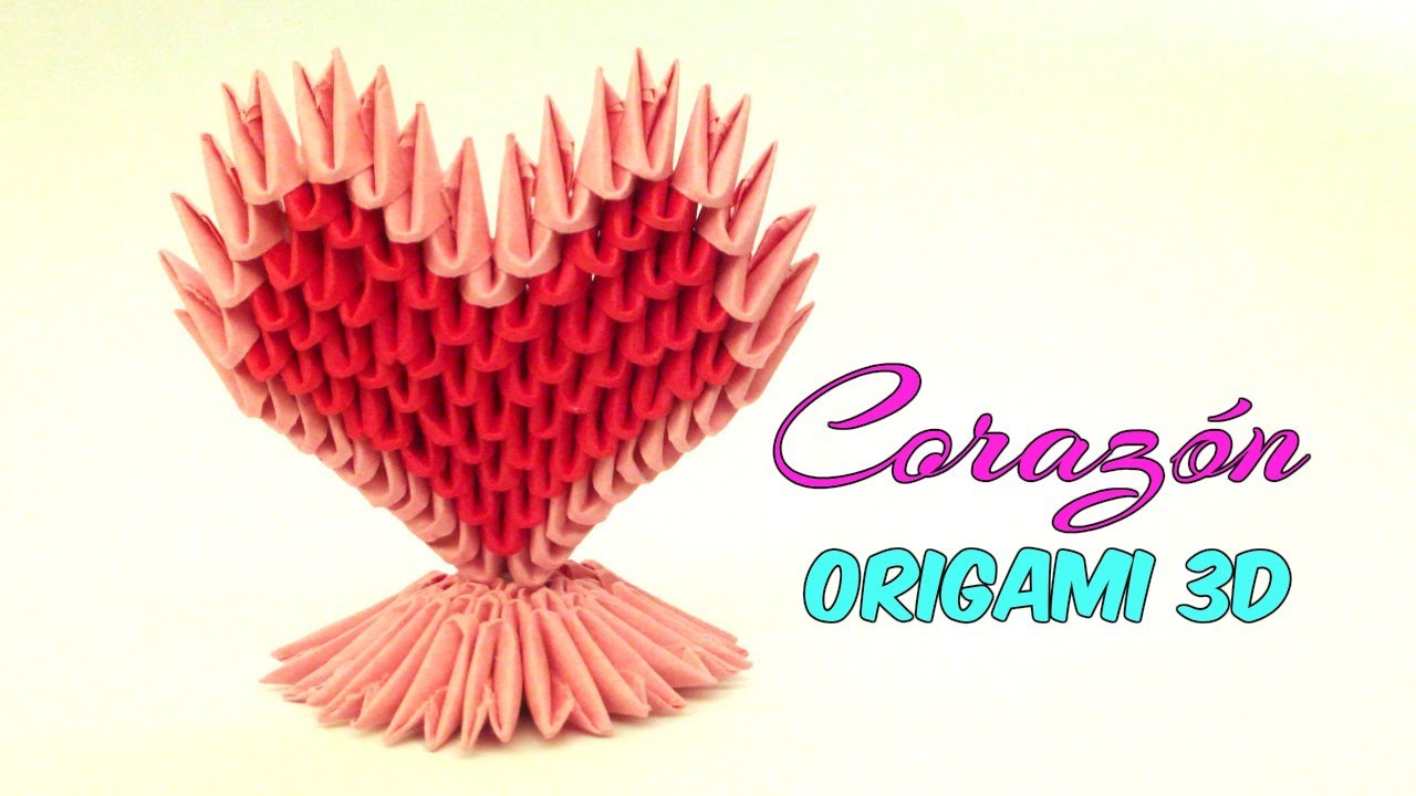 How to make a 3D ORIGAMI HEART/step by step easy and fast.