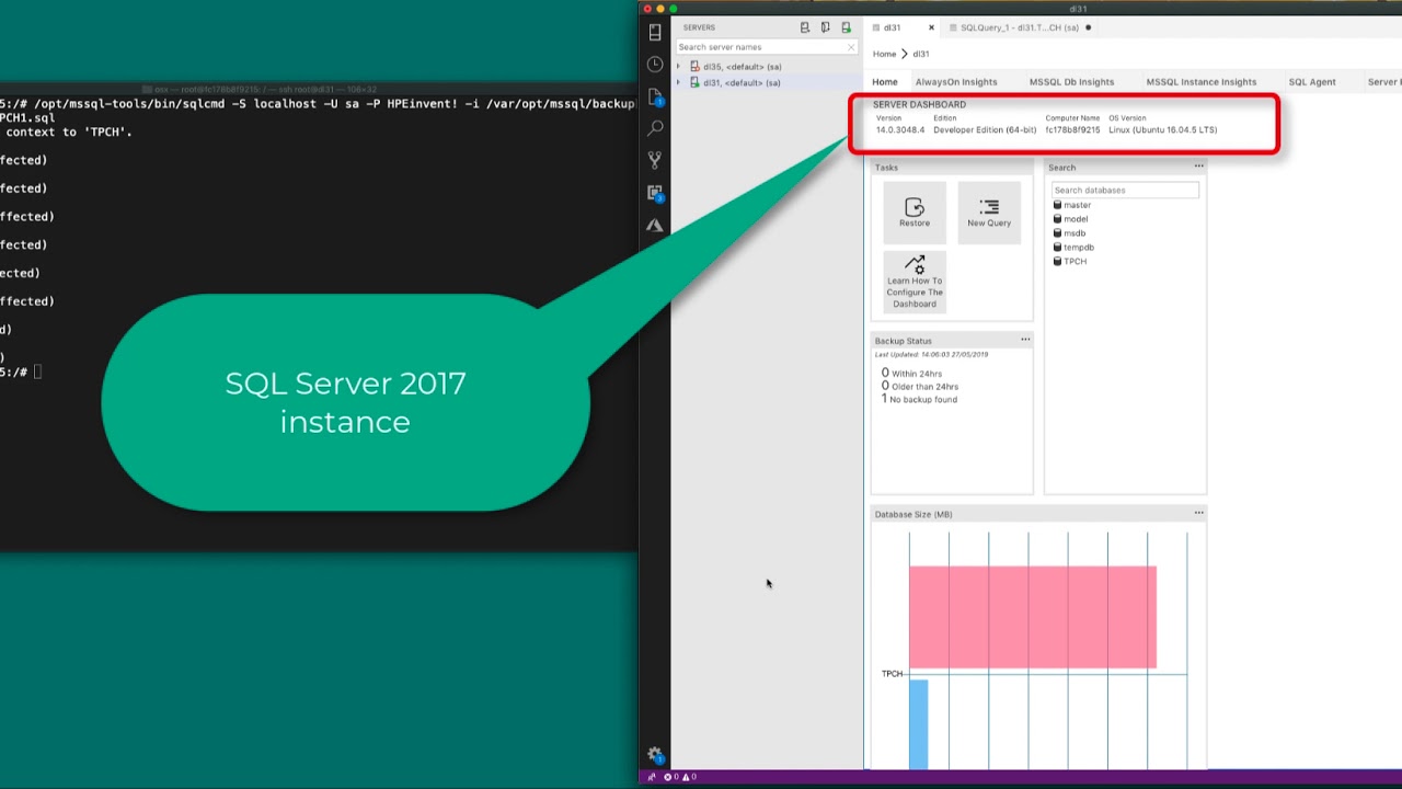 Microsoft SQL Server Docker deployment with  HPE Nimble Storage Docker Volume Plugin
