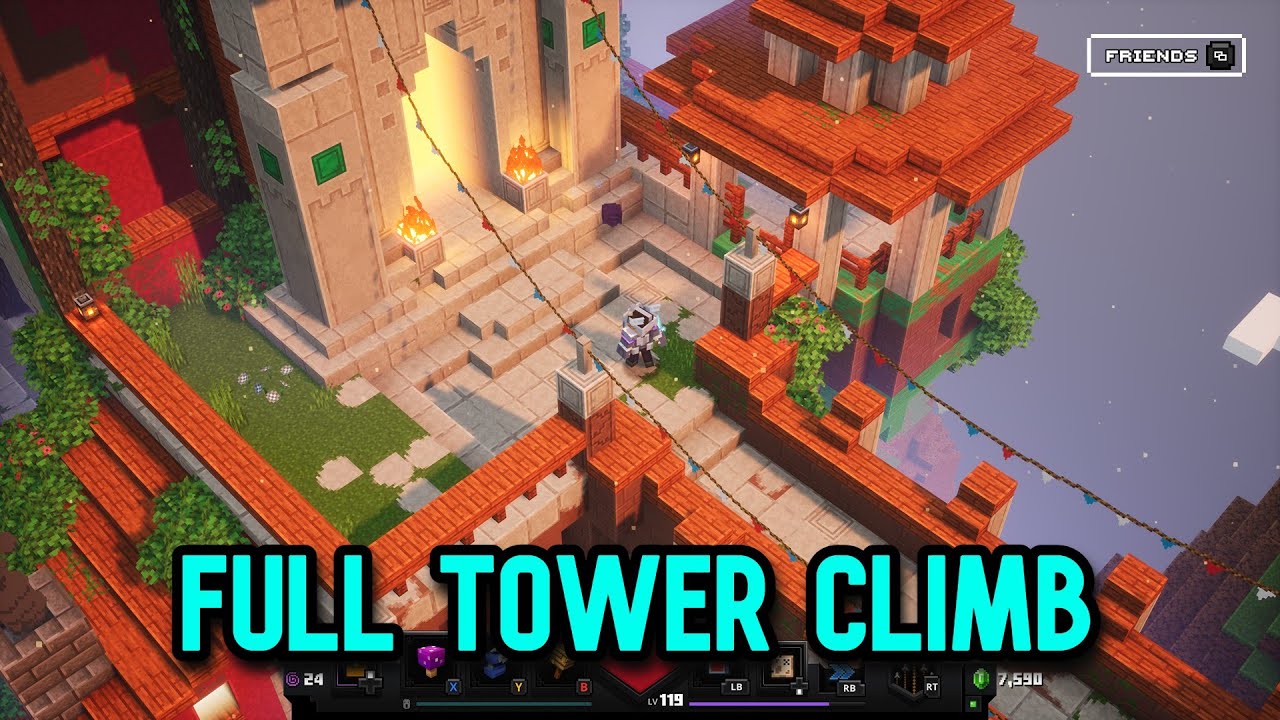 Minecraft Dungeons - The Tower Full Gameplay Walkthrough (All 30 Floors)