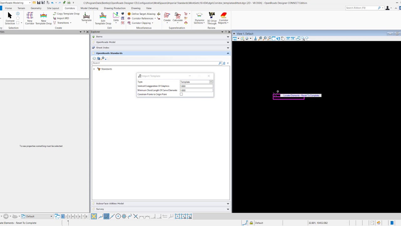Import Template command in ORD