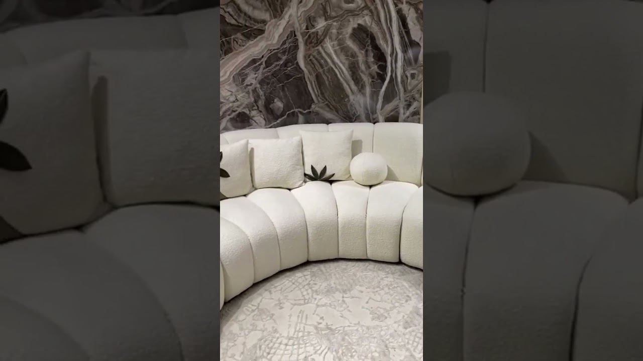 Nordic Curved Sofa | Living Room Furniture #shorts