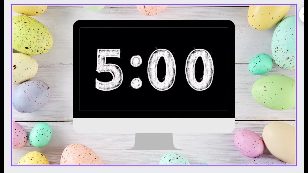 5 Minute Easter Themed Countdown Timer: Classroom, Clean up, Timer