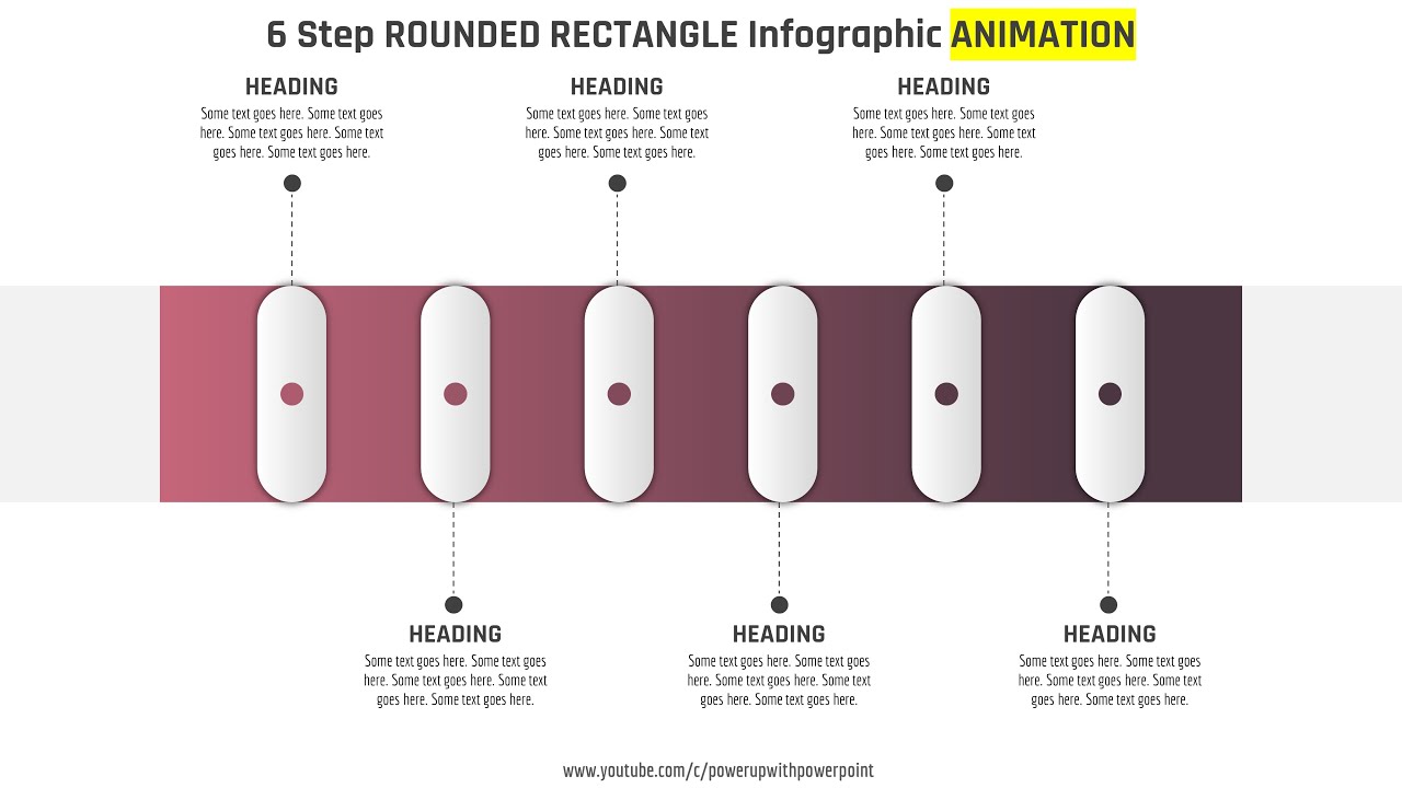 93.[PowerPoint] Create 6 Step ROUNDED RECTANGLE Infographic ANIMATION🔥🔥 | PowerPoint Presentations