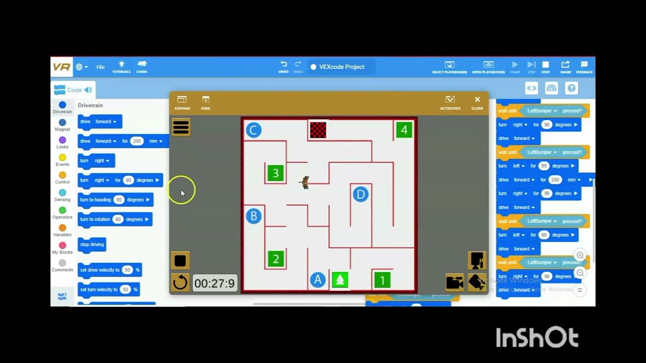 VEX code VR - Part 3 (Wall Maze Challenge)