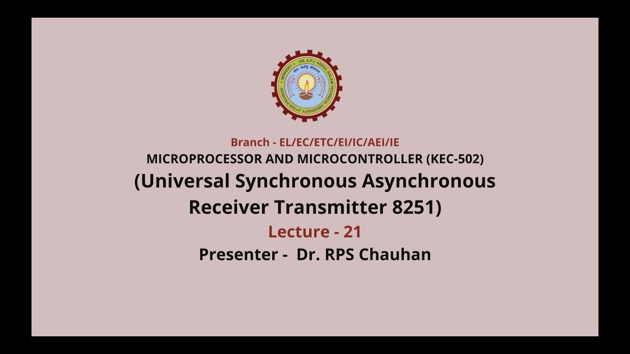 Microprocessor and Microcontroller| Universal Synchronous Asynchronous Receiver Transmitter 8251