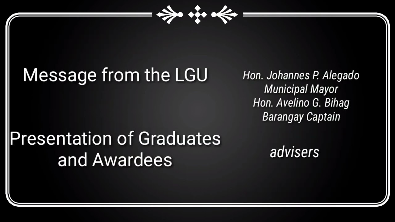 Sample graduation programme