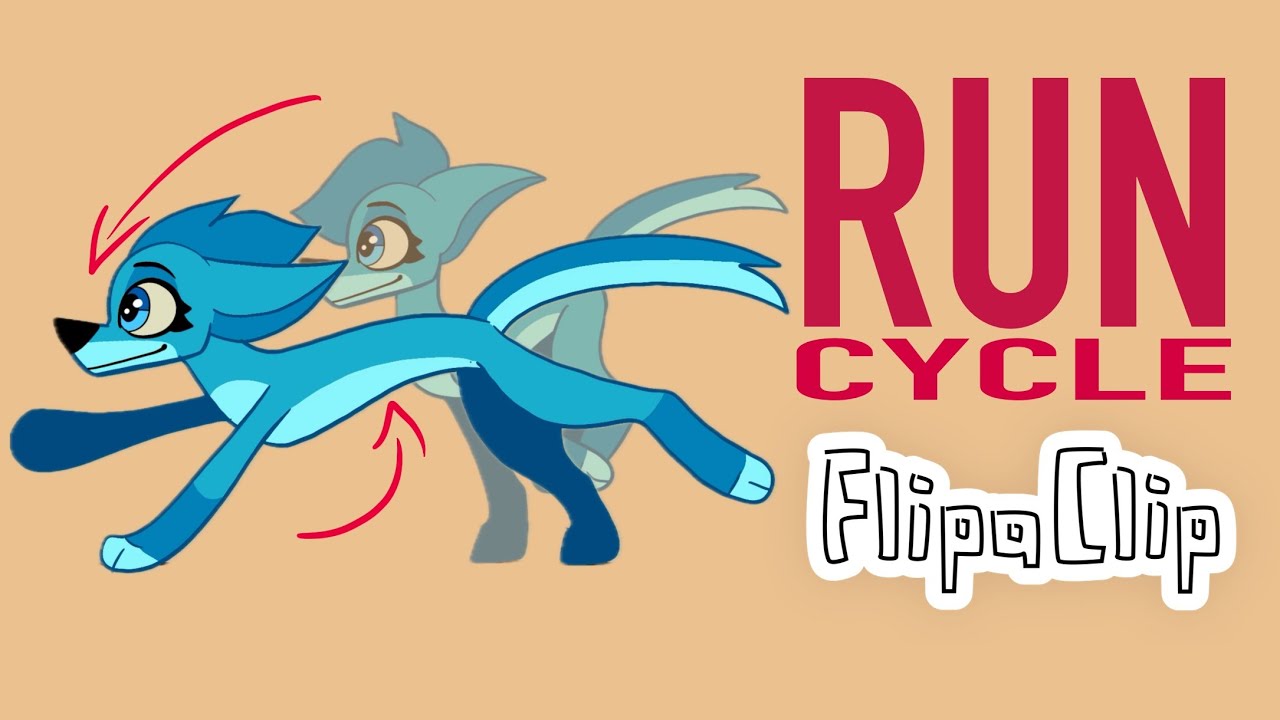 Dog run cycle tutorial on Flipaclip ! Step by step.