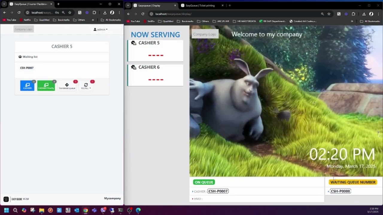queue system Queueing system Web app (PHP + Mysql)