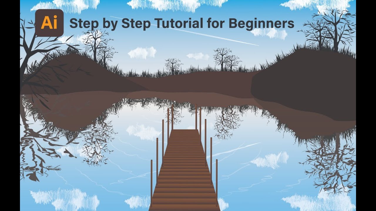 Vector Illustration Tutorial for Beginners | Vector Landscape Background