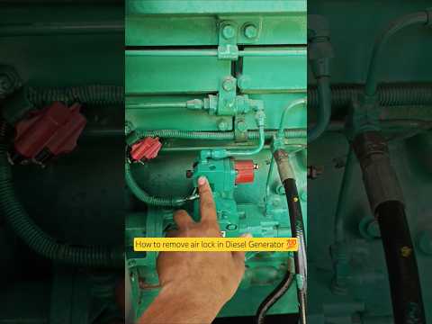 How to remove air lock in Diesel Generator 💯.