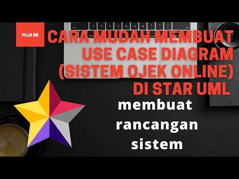 cara mudah membuat USE CASE diagram (sistem ojek online) di STAR UML