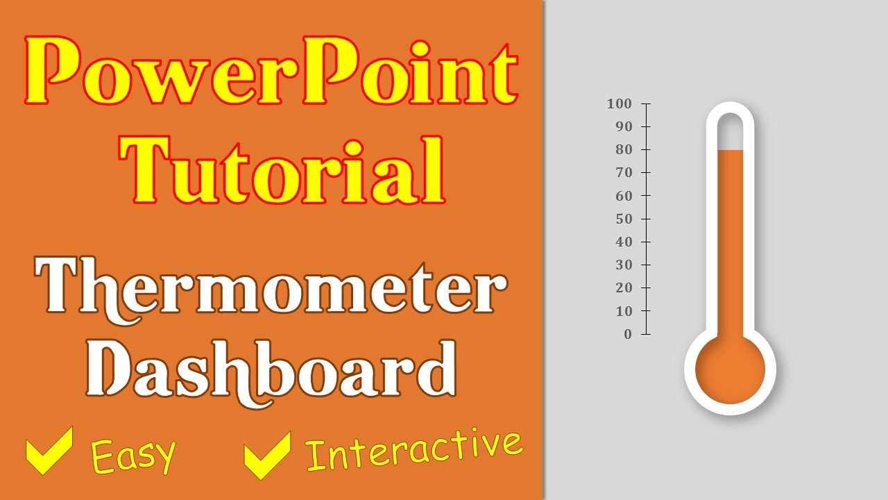 PowerPoint Tutorial Thermometer Gauge Dashboard
