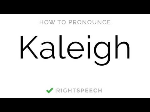🔴 Kaleigh - How to pronounce Kaleigh - American Girl Name
