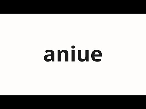 How to pronounce aniue | ε
δΈ (Older brother in Japanese)