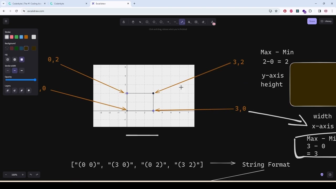 Coderbyte | Rectangle Area | Easy | Solution with JavaScript