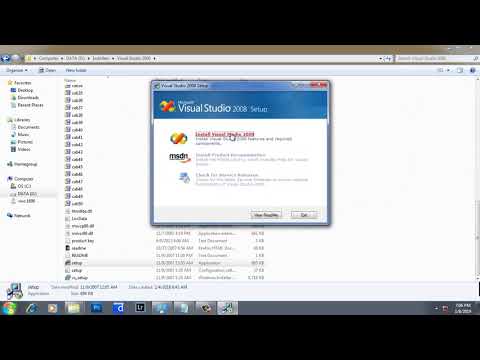 Install Microsoft Visual Studio 2008 for programming in c# and vb.net