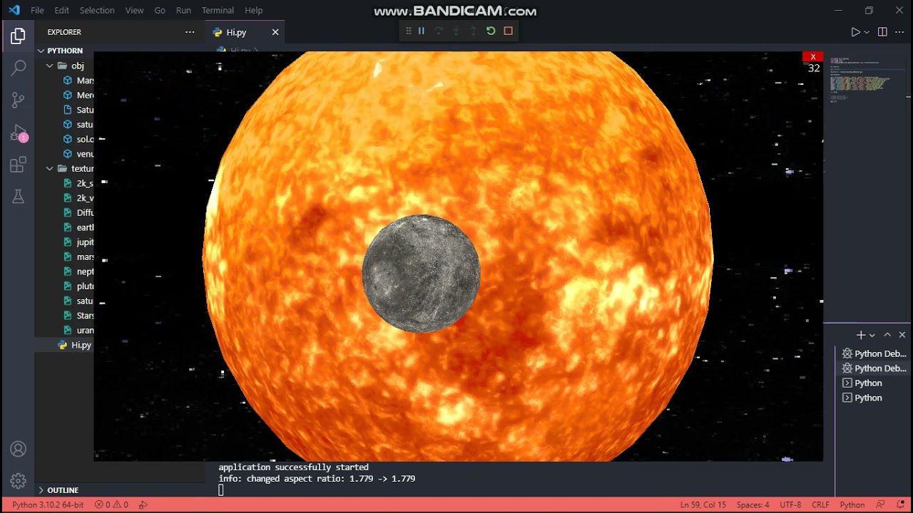 #1 Side Project | 3D Solar System | Python/Ursina