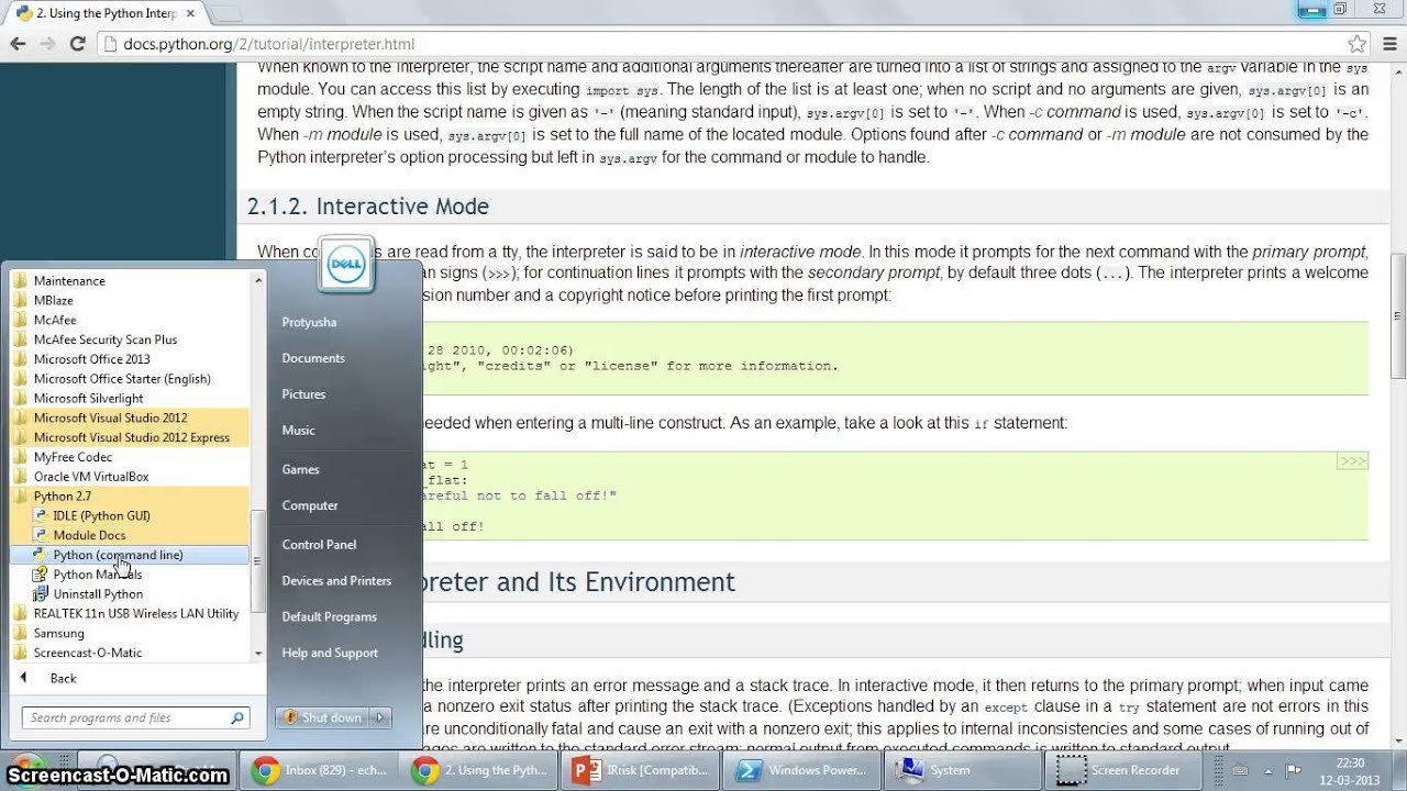 Setting up Python on Windows 7