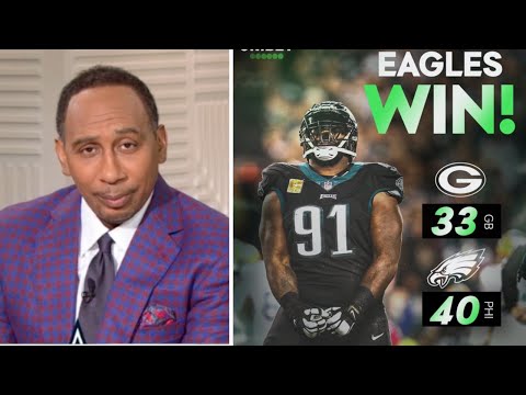 ESPN reactions to Eagles def. Packers 40-33; J. Hurts 153 Yds, 2 TD; A. Rodgers 140, 2 TD, 2 INT