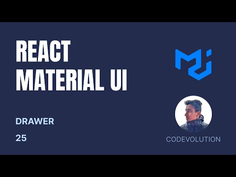 React Material UI Tutorial - 25 - Drawer