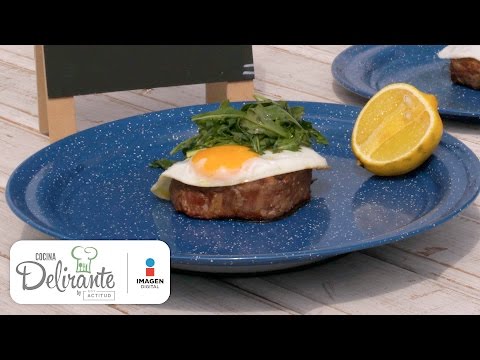 Receta de filete con huevo frito y arùgula