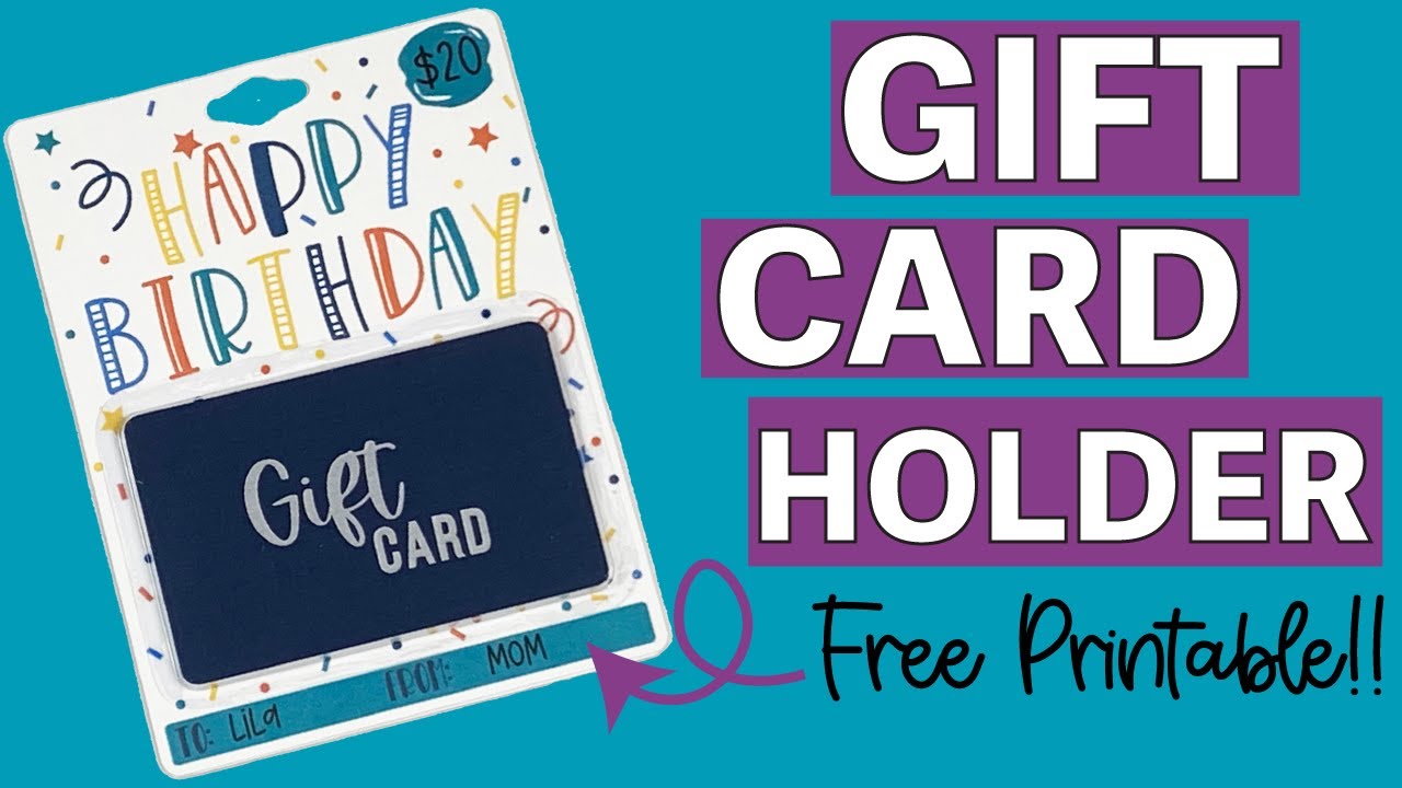 Easy Printable Gift Card Holder - Plus FREE Birthday Card Printable - Downloadable PNG ✨