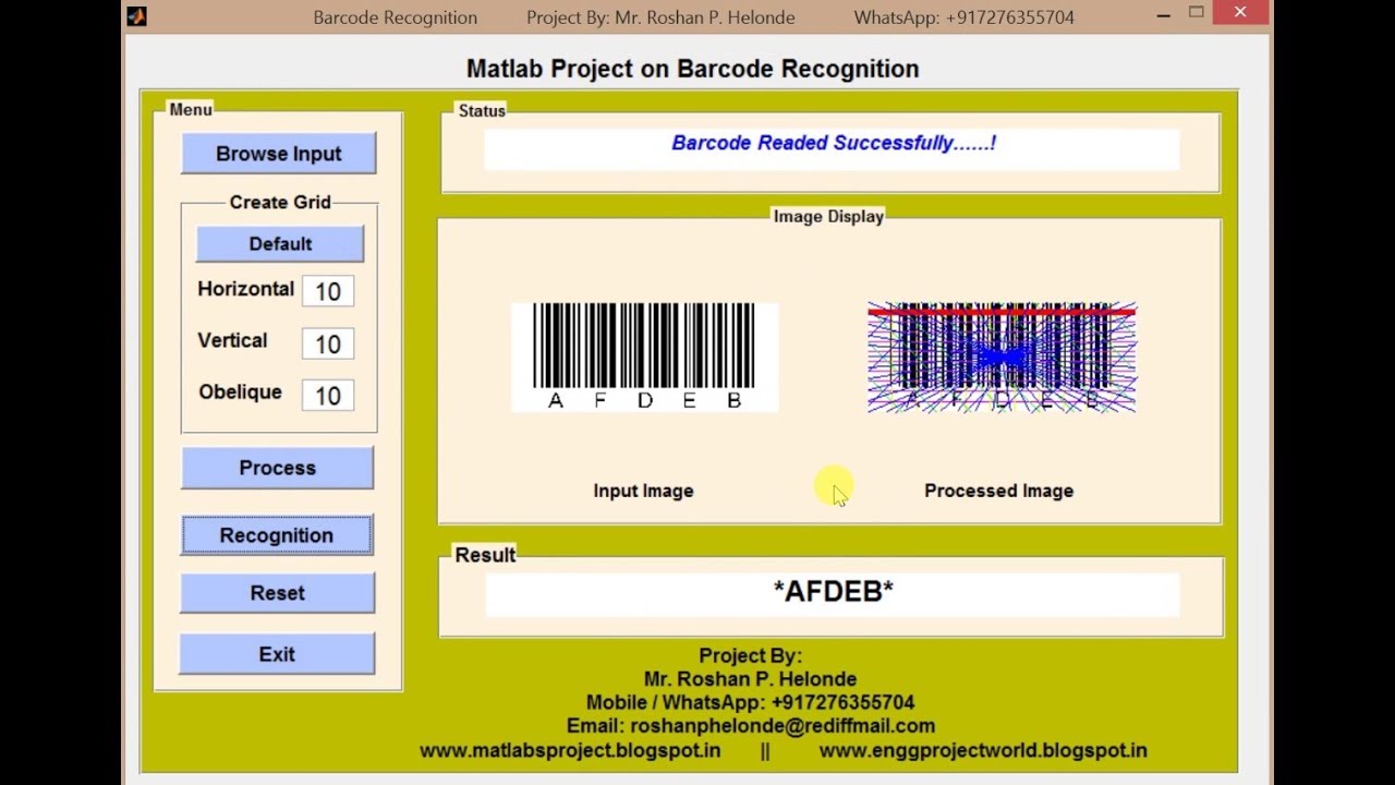 Barcode Recognition using Image Processing Matlab Project Source Code