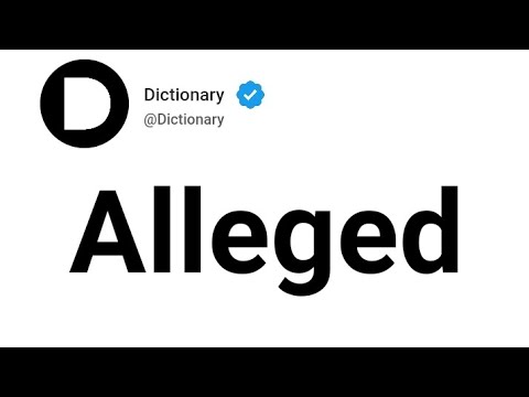 Alleged Meaning In English