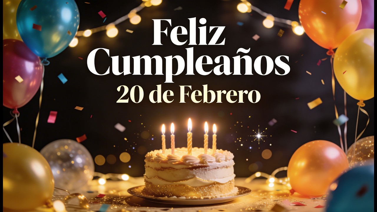 Feliz Cumpleaños 20 de Febrero - Video de Cumpleaños 20 de Febrero | Saludo Musical Especial