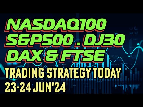 NASDAQ | S&P500 | US30 | DE40 | FTSE100 Trading Strategy Today 23-24 June | Dow Jones & Nasdaq Live