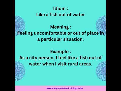 Like a fish out of water | what does it mean | English idioms #english #idioms #englishconversation
