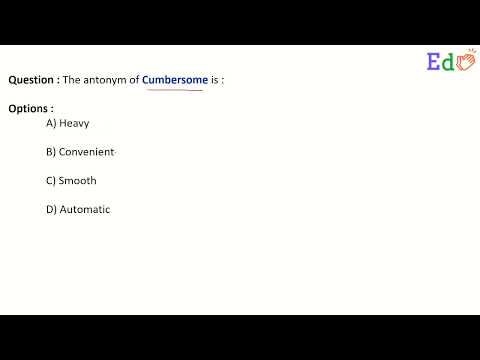 What is the antonym of 'Cumbersome'?