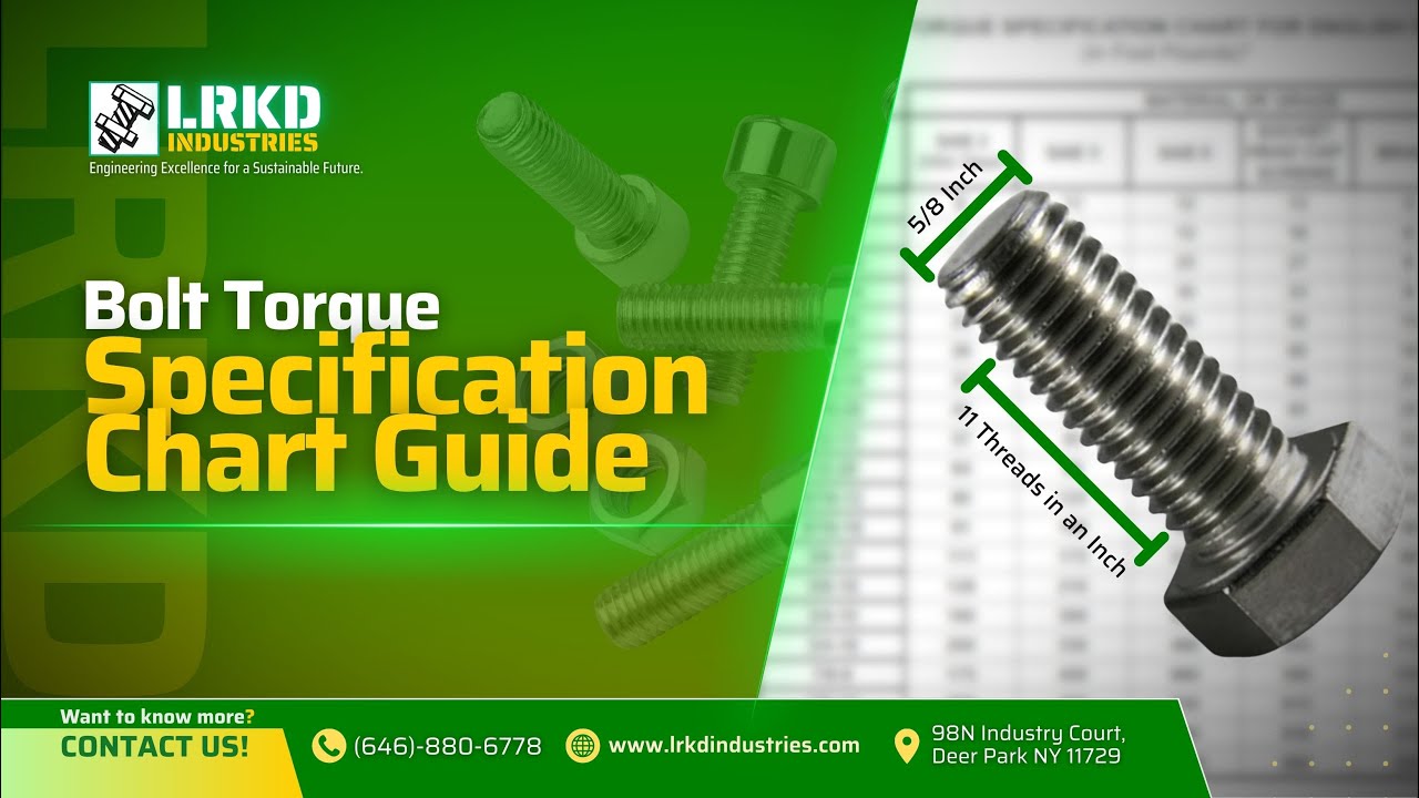 Bolt Torque Specification Chart Guide