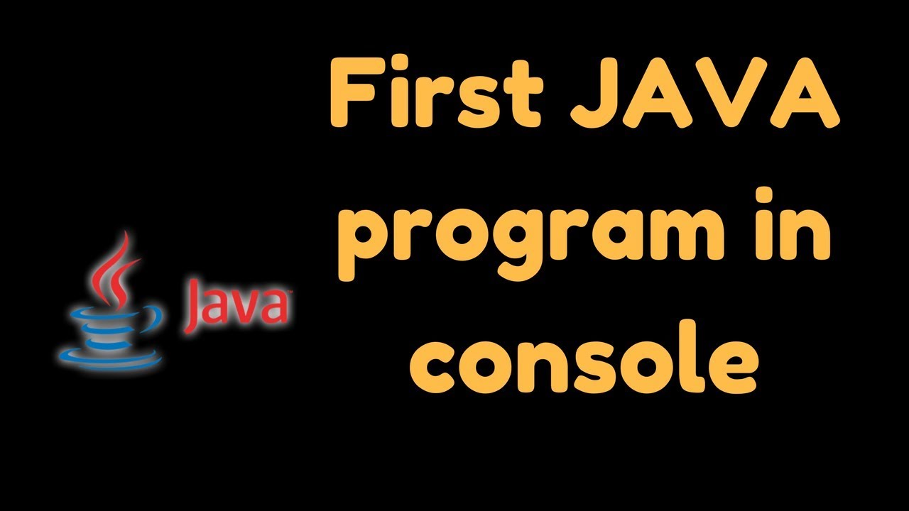 How to make first java program in console