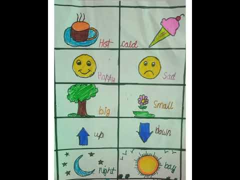 opposite word project with pictures