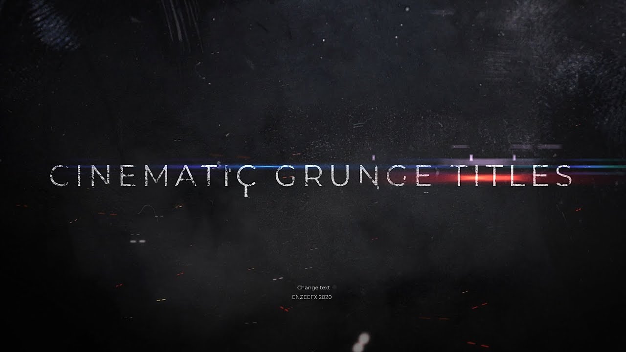 Free After Effects Intro Template #358 : Cinematic Grunge Intro Template for After effects
