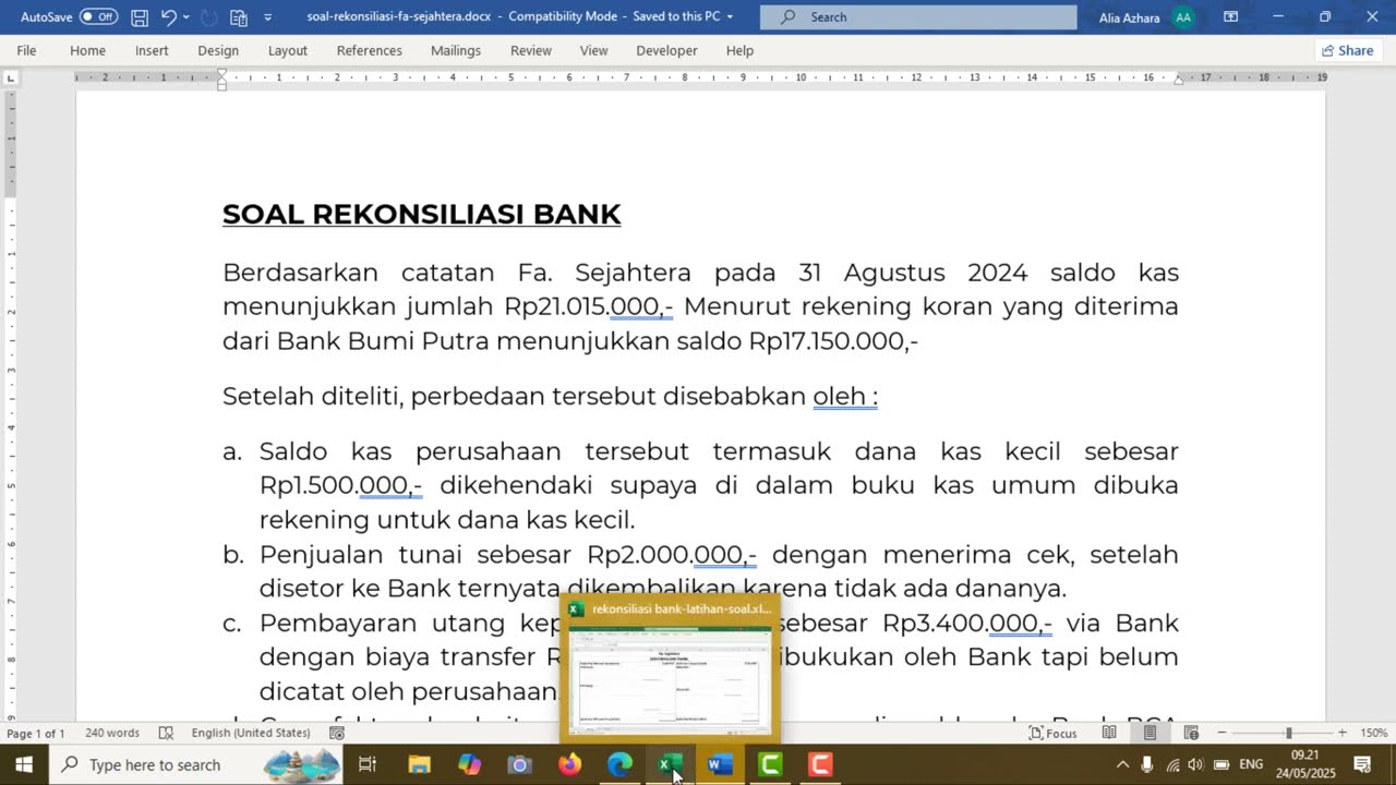 Bank reconciliation questions and discussion (FREE file download) #accounting