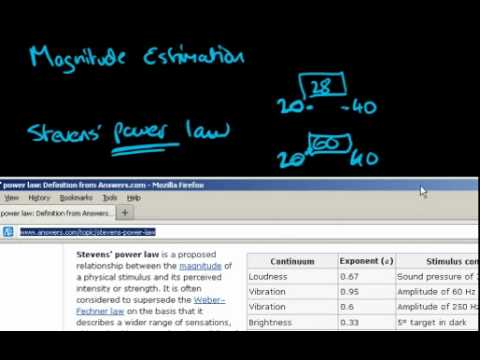 18 Psychophysics - Magnitude Estimation