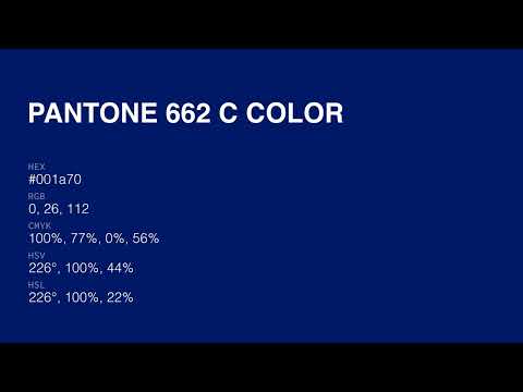 What color is Pantone 662 C ? #001a70 hex color - Blue color - Cool color 001a70
