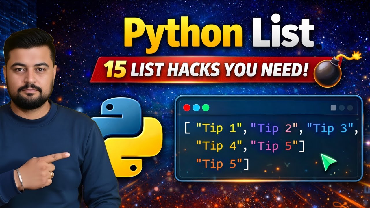 05 Python List | 15 Essential List Operations Explained | Beginners 💻 #lec5