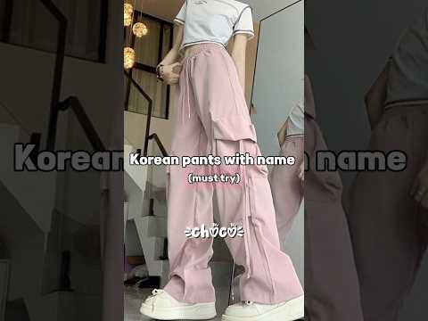 Korean pants with name #edit #blackpink #asethetic #fypシ゚ #treanding #capcut